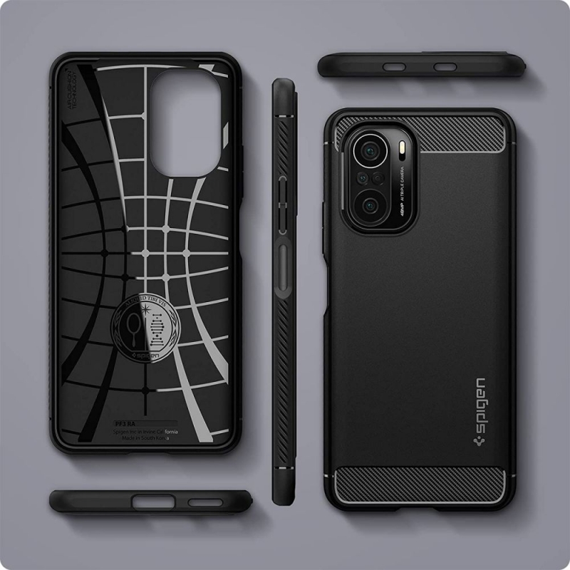Spigen Rugged Armor Xiaomi Poco F3 - Matte Black (ACS03006) - Techpassion
