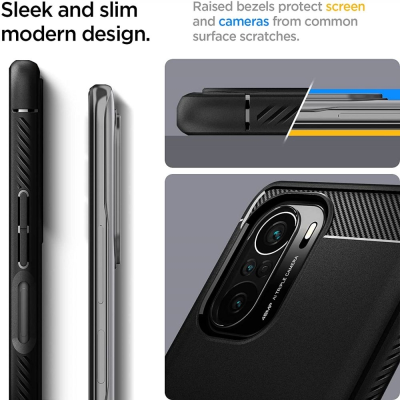 Spigen Rugged Armor Xiaomi Poco F3 - Matte Black (ACS03006) - Techpassion